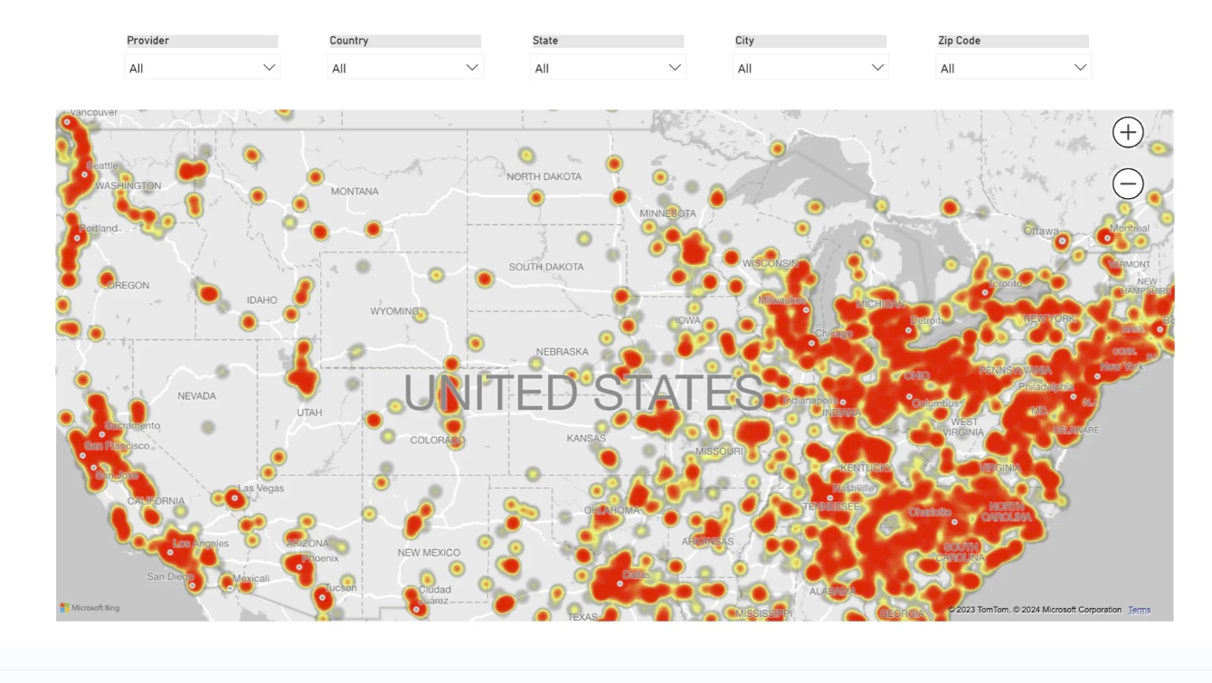 Scale delivery with provider coverage maps